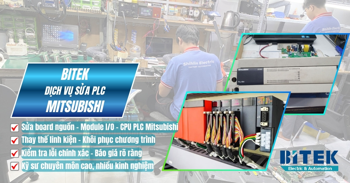 Sửa PLC Mitsubishi – Kiểm tra & sửa lỗi chính xác | BITEK